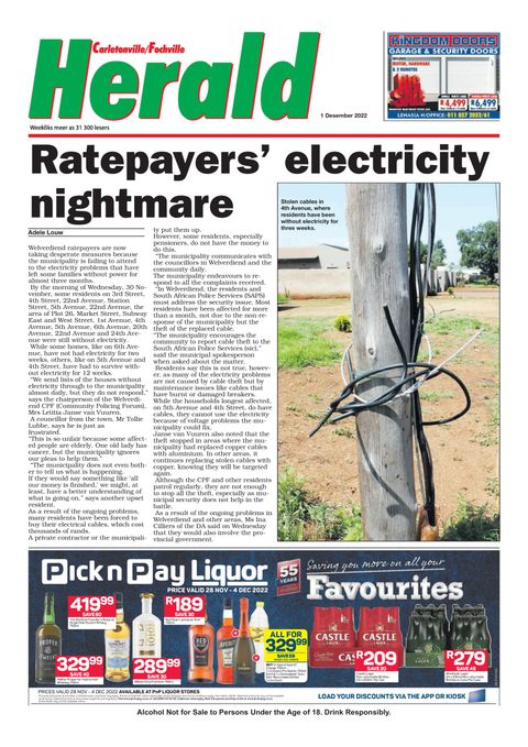 Get digital access to Carletonville Herald Newspaper | Magzter.com