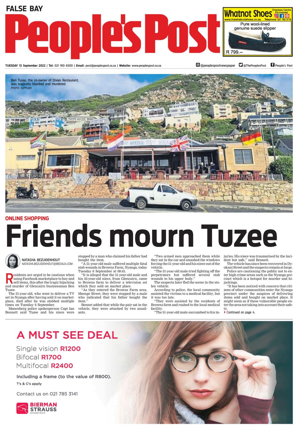 People’s Post False Bay-September 13, 2022 Newspaper