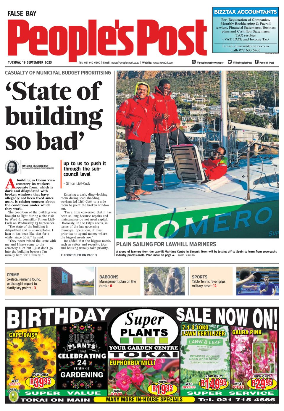 People’s Post False Bay-September 19, 2023 Newspaper