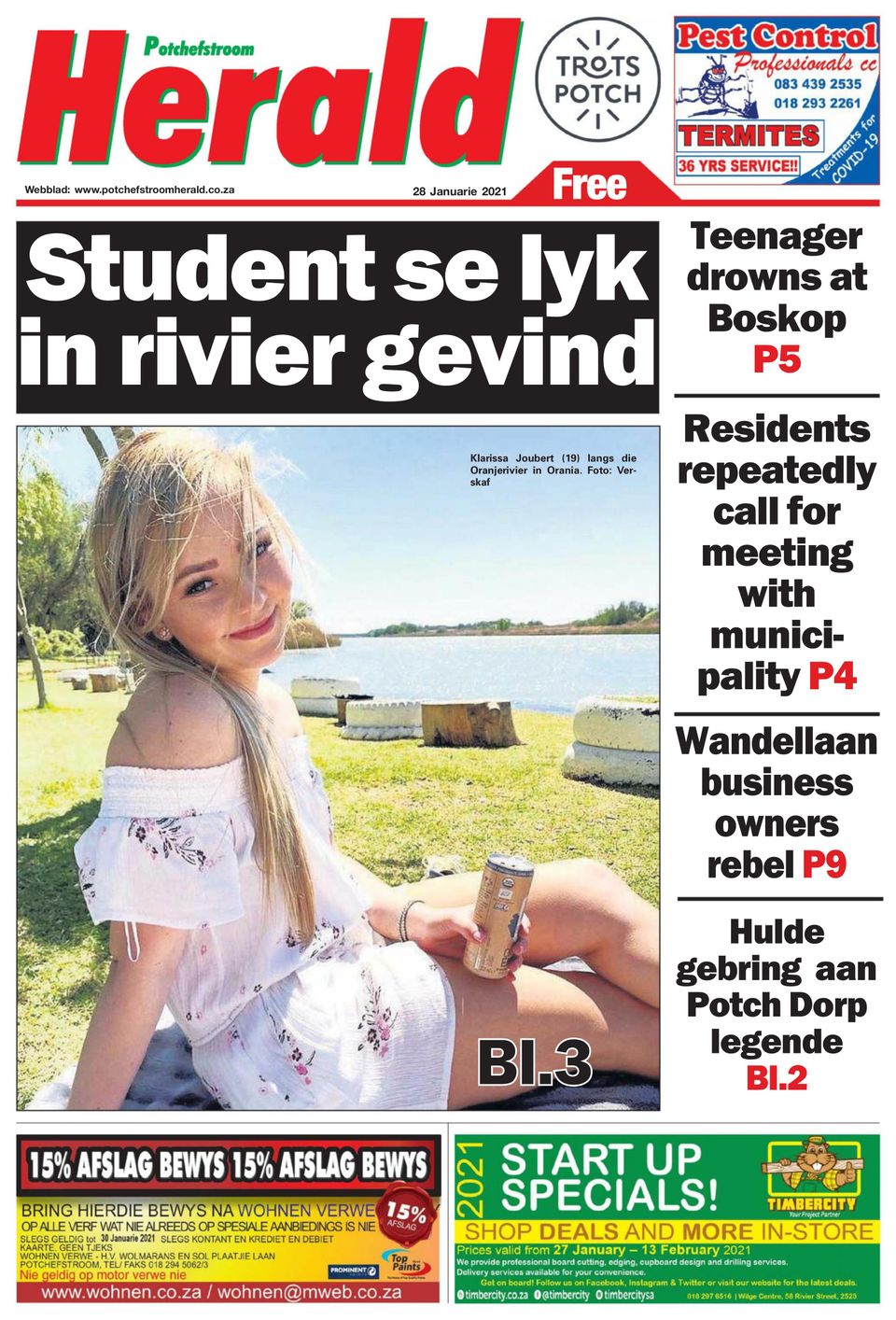 Potchefstroom Herald-January 28, 2021 Newspaper