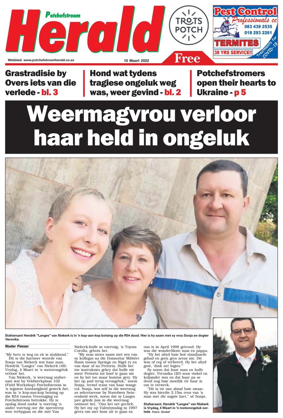 Potchefstroom Herald-March 10, 2022 Newspaper - Get your Digital Subscription