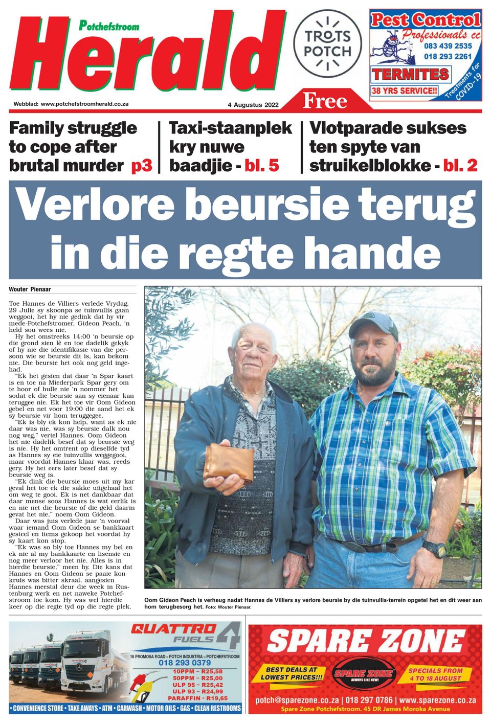 Potchefstroom Herald-August 04, 2022 Newspaper