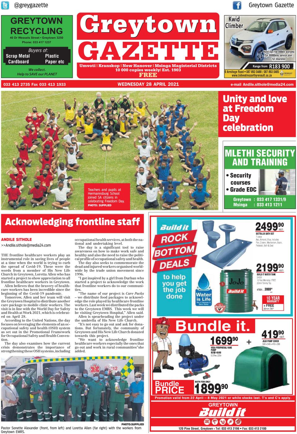 Greytown Gazette-April 28, 2021 Newspaper - Get your Digital Subscription