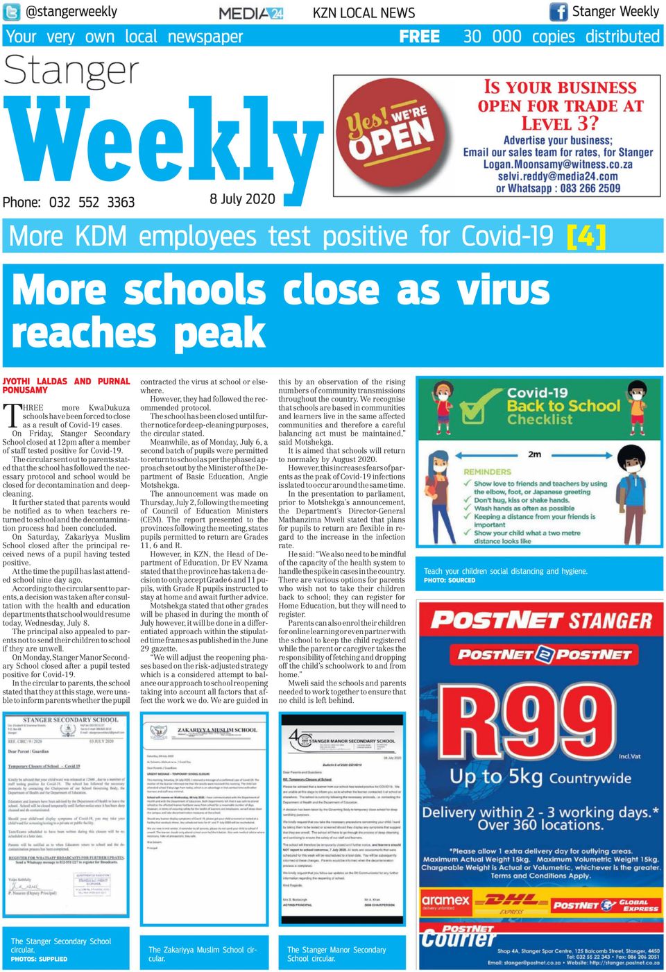 Stanger Weekly-July 08, 2020 Newspaper - Get your Digital Subscription
