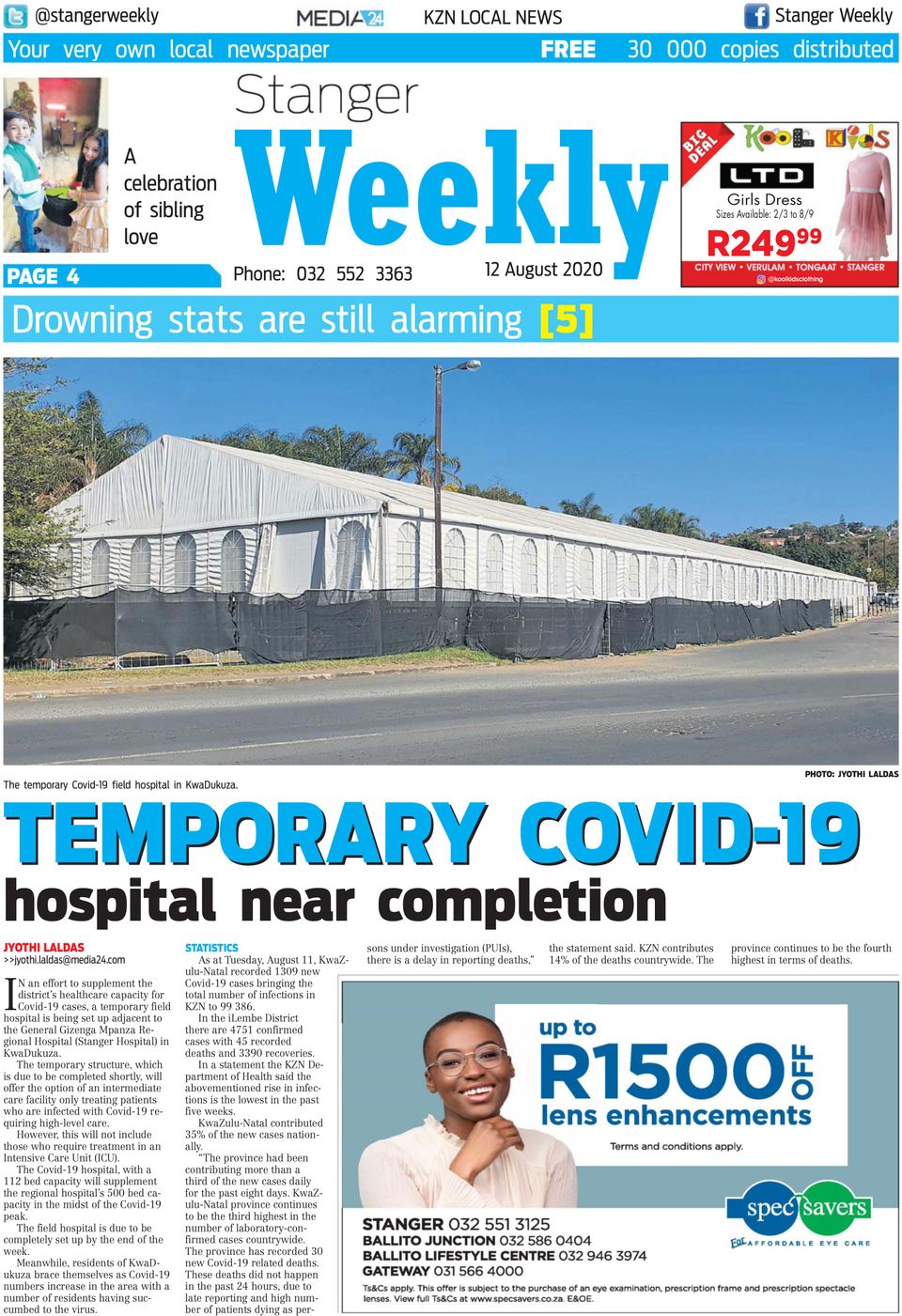 Stanger Weekly-August 12, 2020 Newspaper - Get your Digital Subscription