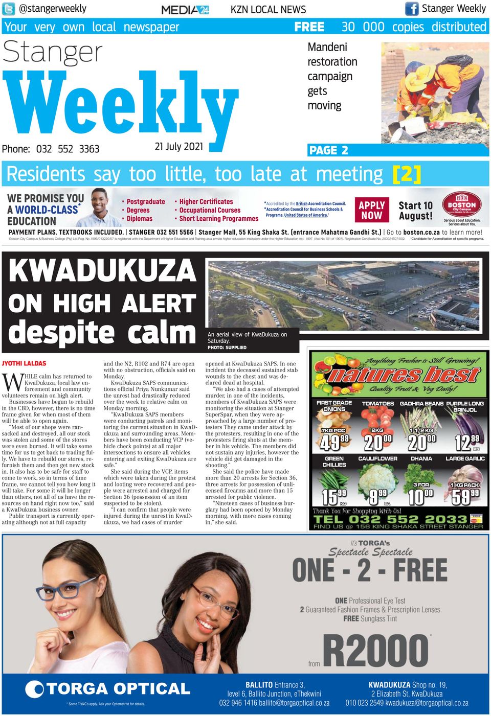 Get digital access to Stanger Weekly - July 21, 2021 issue | Magzter.com