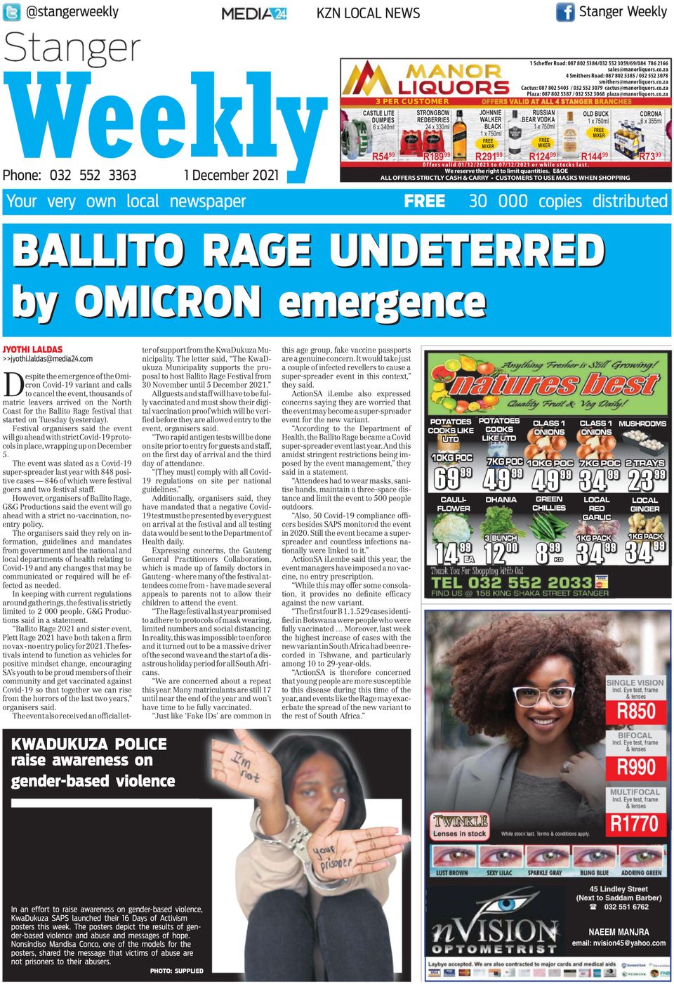Stanger Weekly-December 01, 2021 Newspaper - Get your Digital Subscription