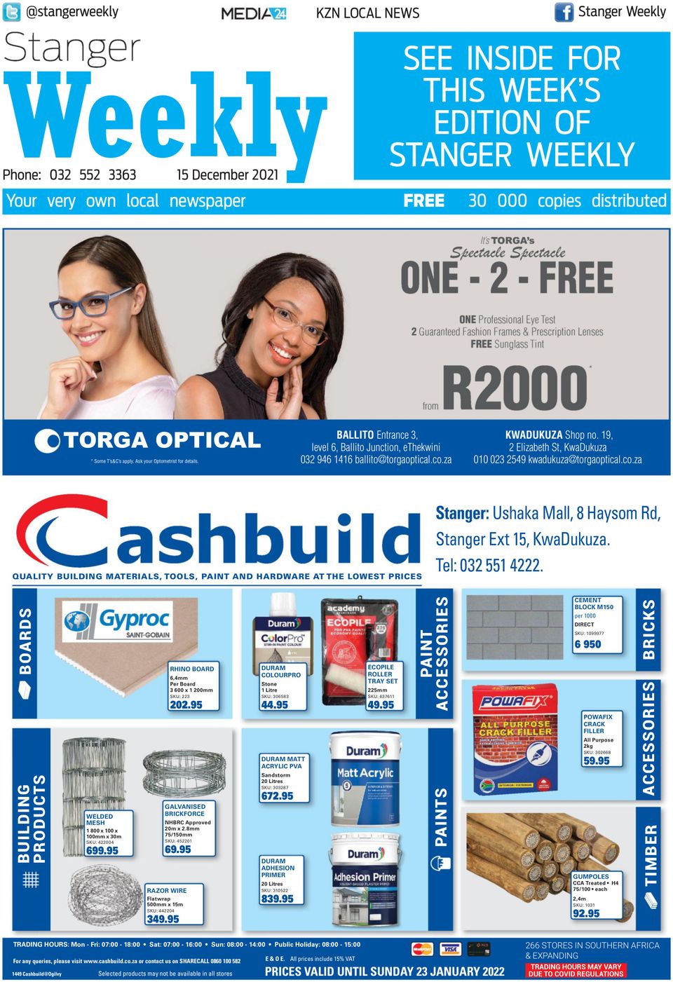 Stanger Weekly-December 15, 2021 Newspaper - Get your Digital Subscription