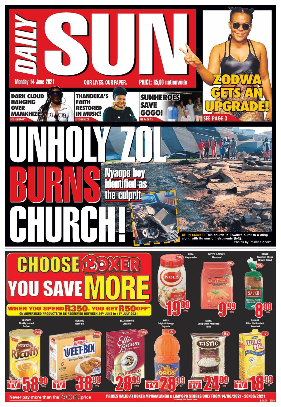 Daily Sun-June 14, 2021 Newspaper - Get your Digital Subscription