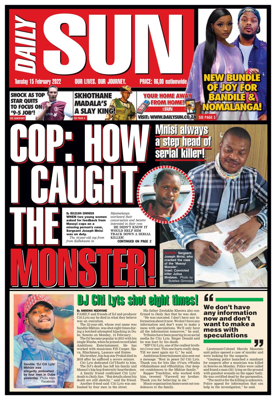 Daily Sun-February 15, 2022 Newspaper - Get your Digital Subscription