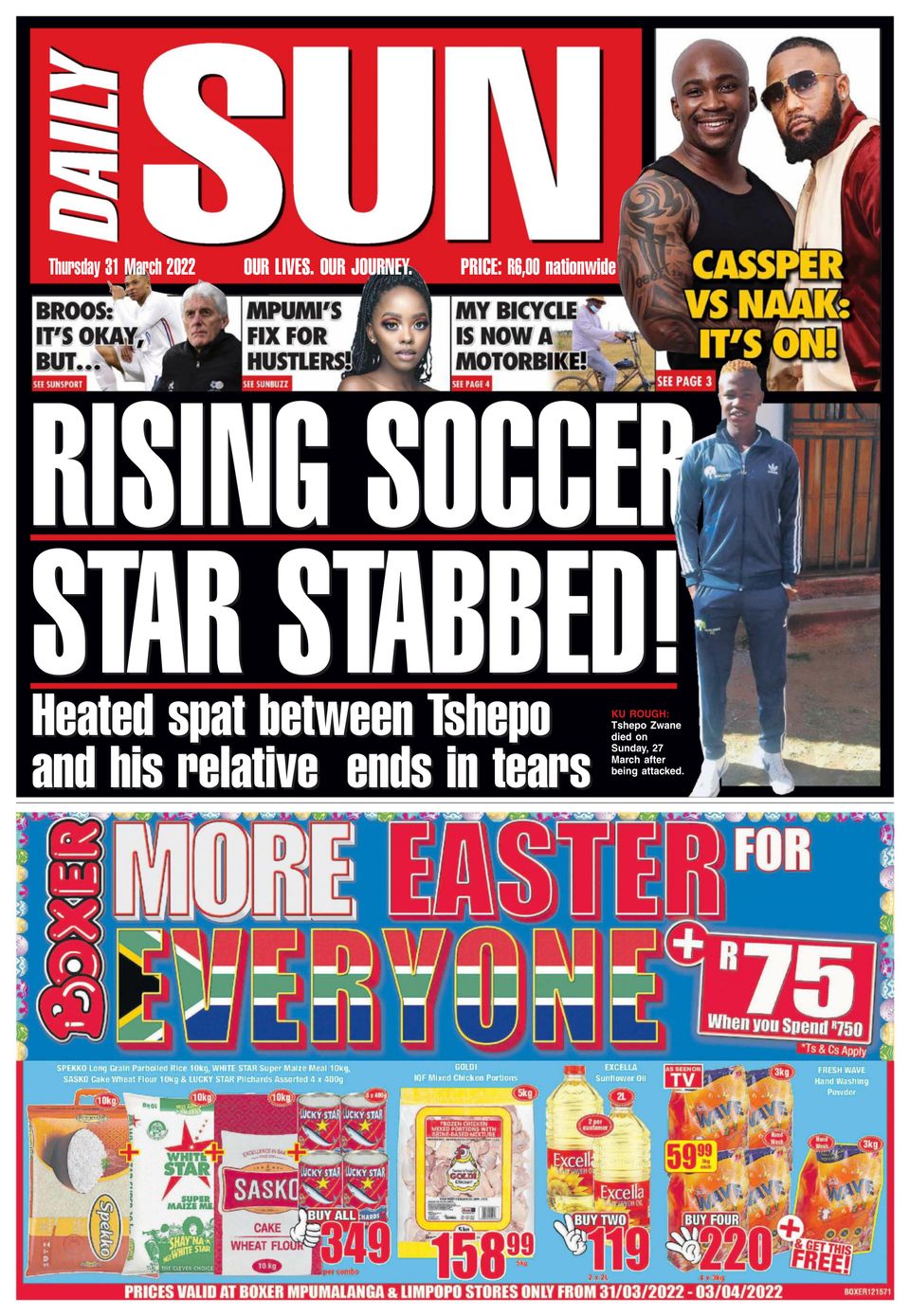 Daily Sun-March 31, 2022 Newspaper - Get your Digital Subscription