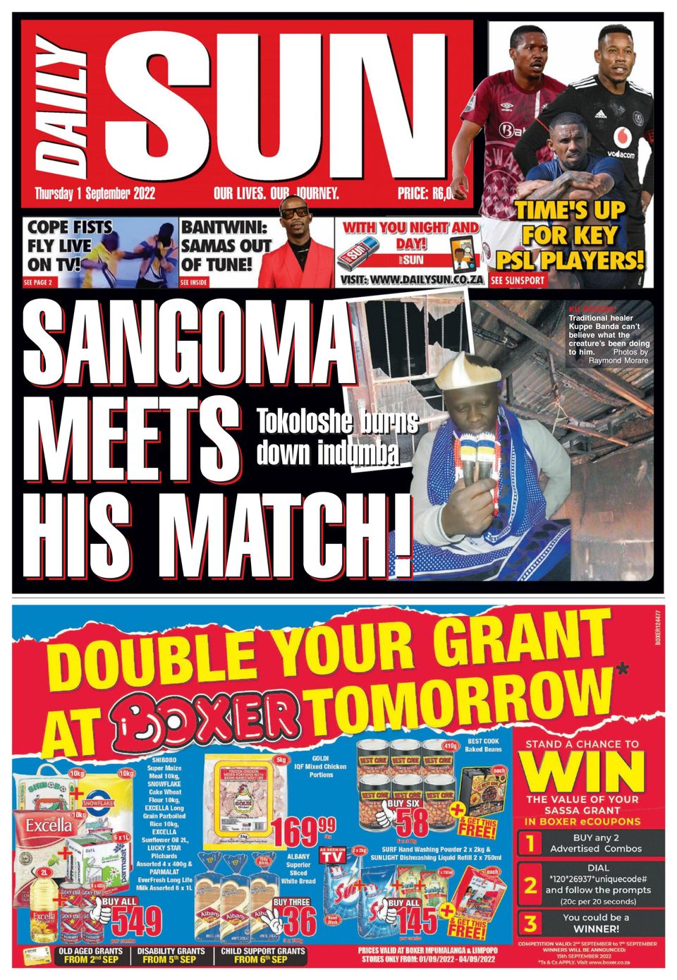 Daily Sun-September 01, 2022 Newspaper - Get your Digital Subscription