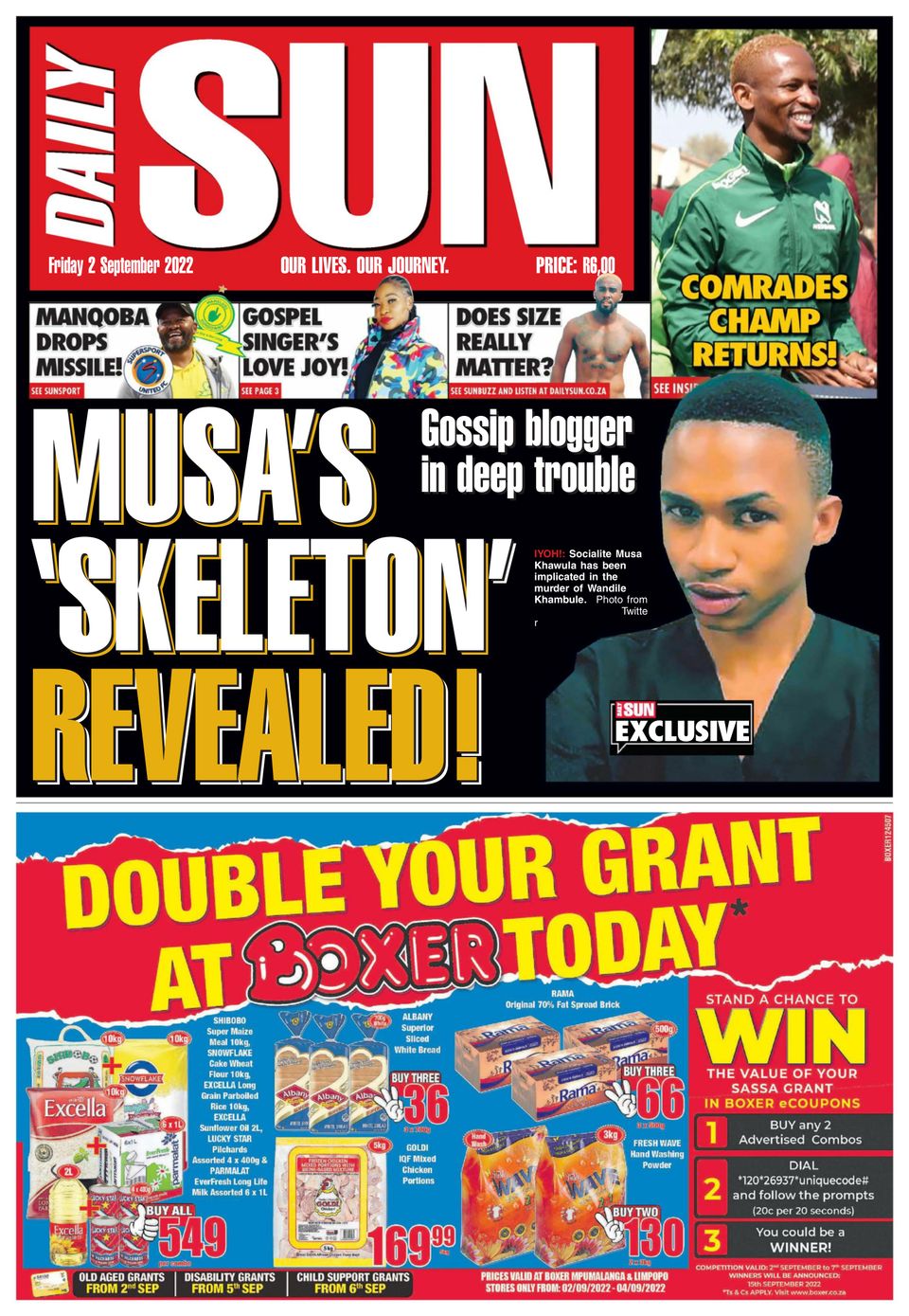 Daily Sun-September 02, 2022 Newspaper - Get your Digital Subscription