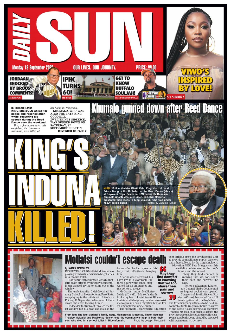 Daily Sun-September 19, 2022 Newspaper - Get your Digital Subscription