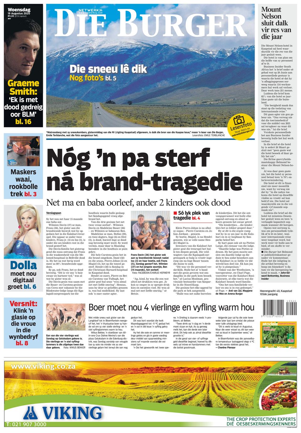 Get digital access to Die Burger Wes Kaap - August 19, 2020 issue ...