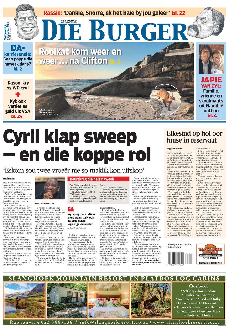 Get digital access to Die Burger Wes Kaap - September 05, 2020 issue ...