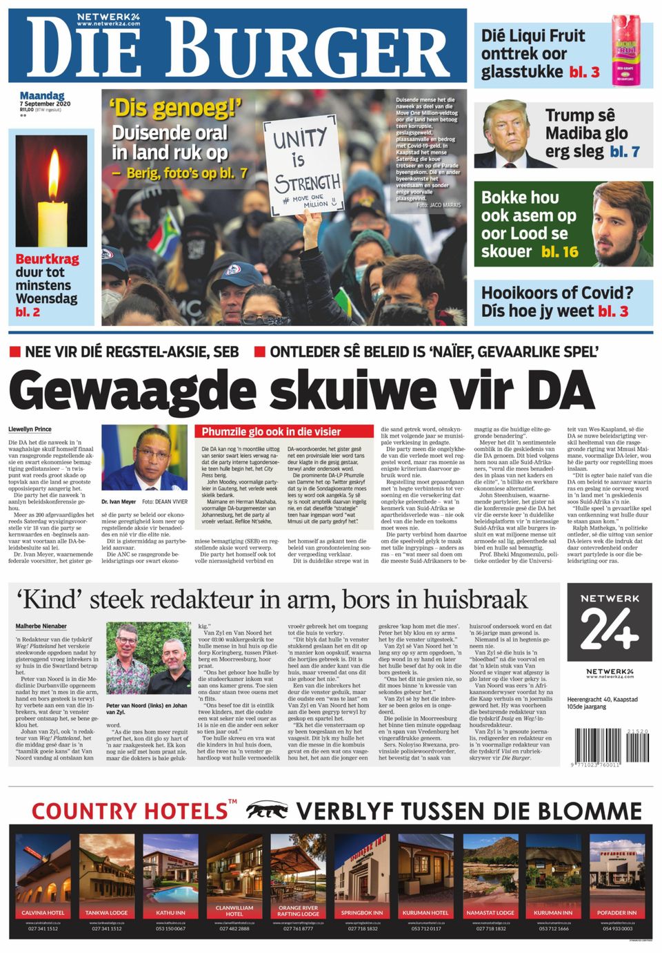 Get digital access to Die Burger Wes Kaap - September 07, 2020 issue ...