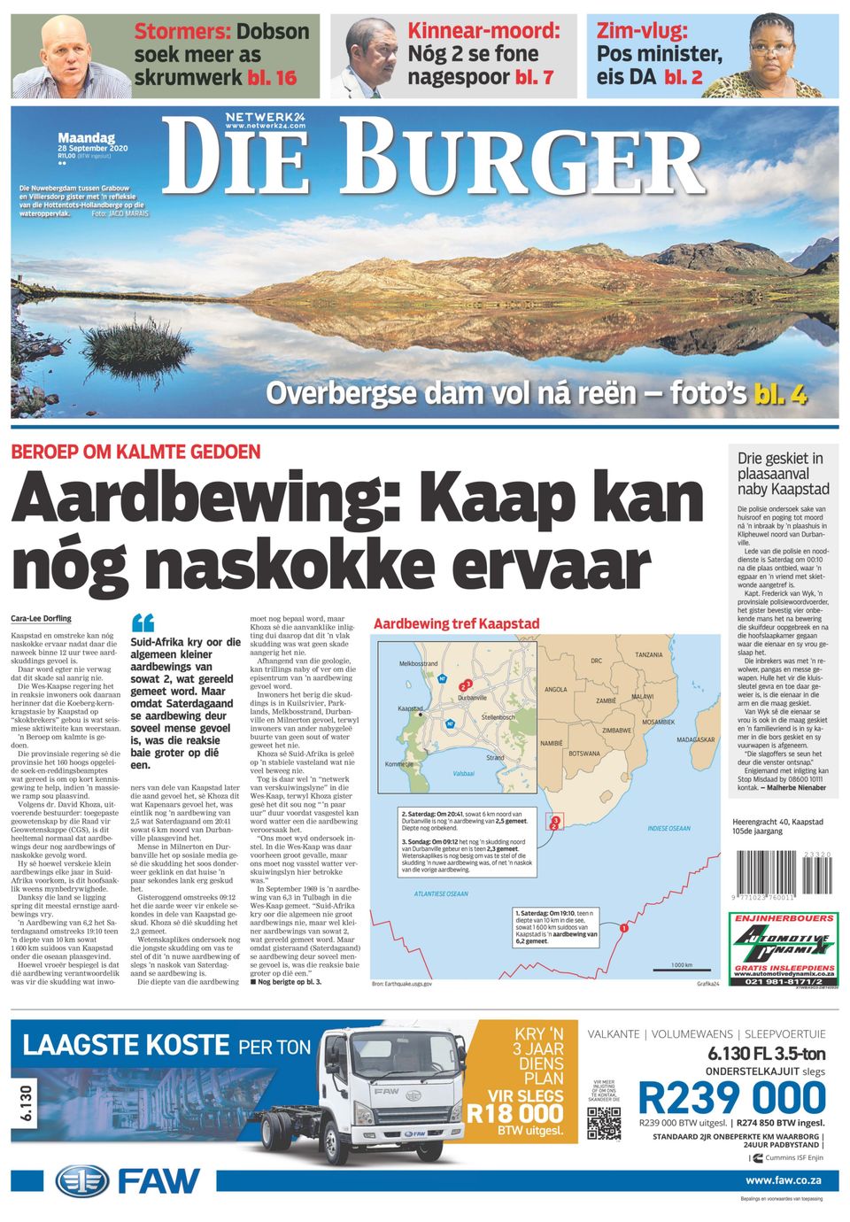 Get digital access to Die Burger Wes Kaap - September 28, 2020 issue ...