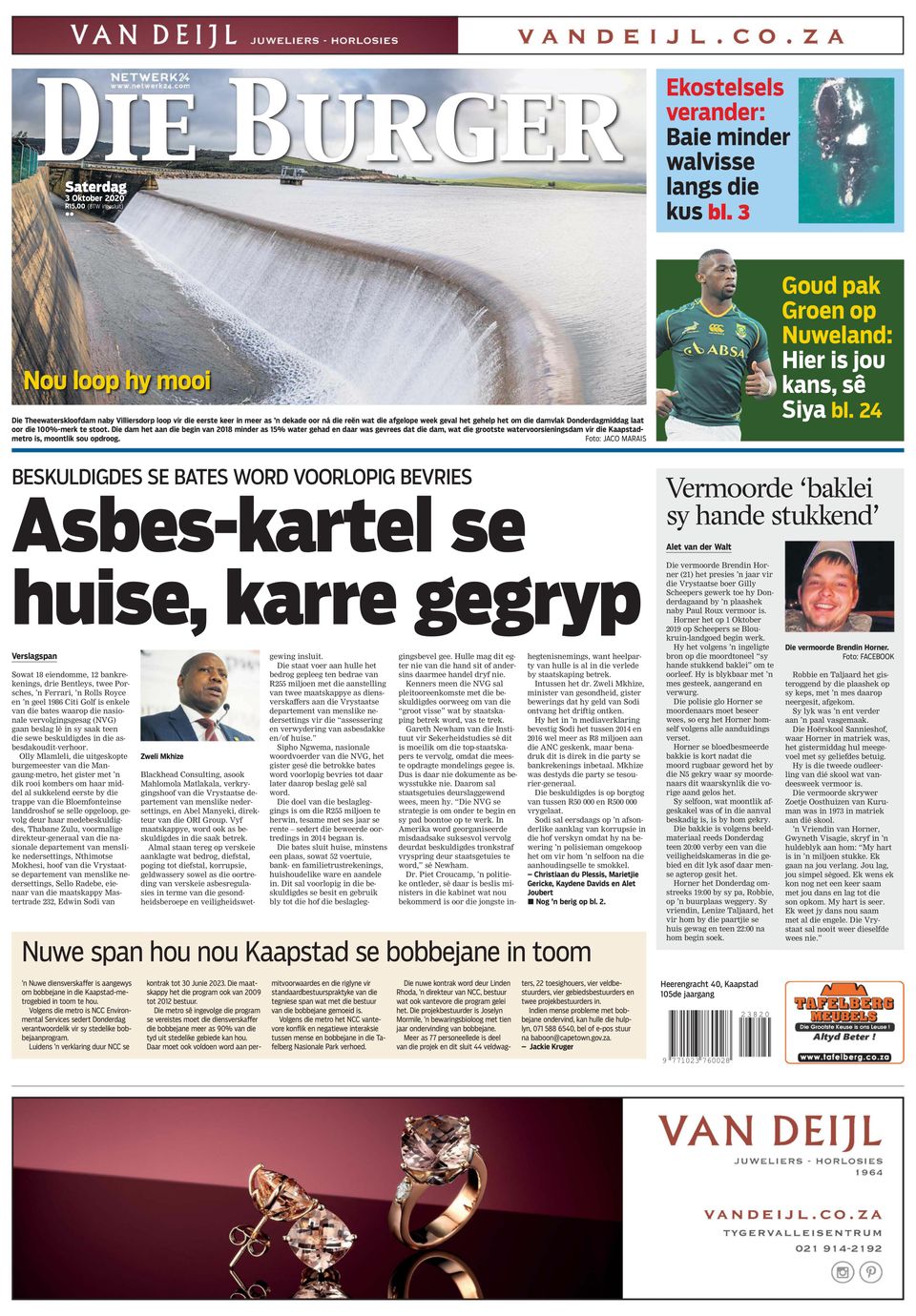 Get digital access to Die Burger Wes Kaap - October 3, 2020 issue ...