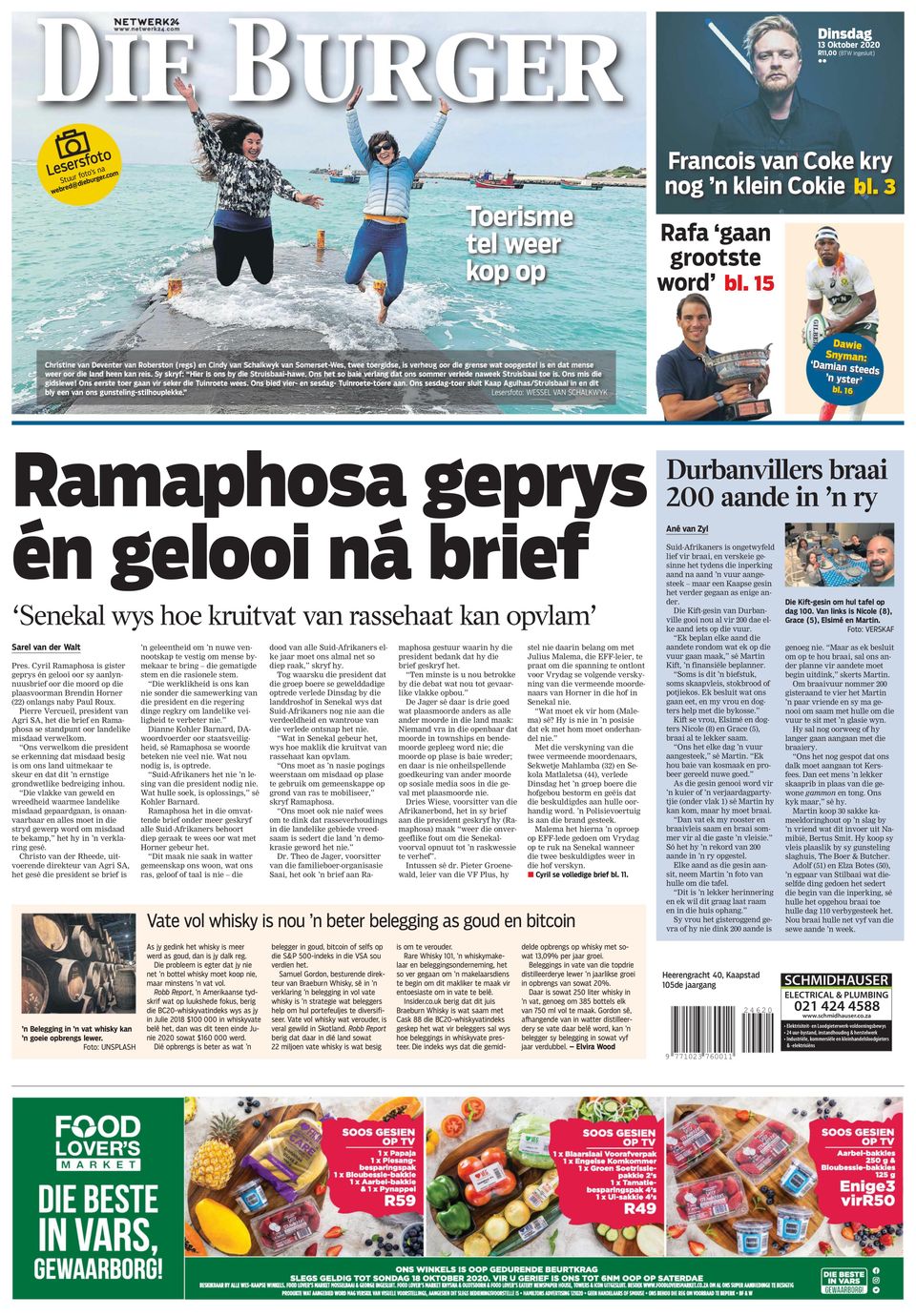 Get digital access to Die Burger Wes Kaap - October 13, 2020 issue ...