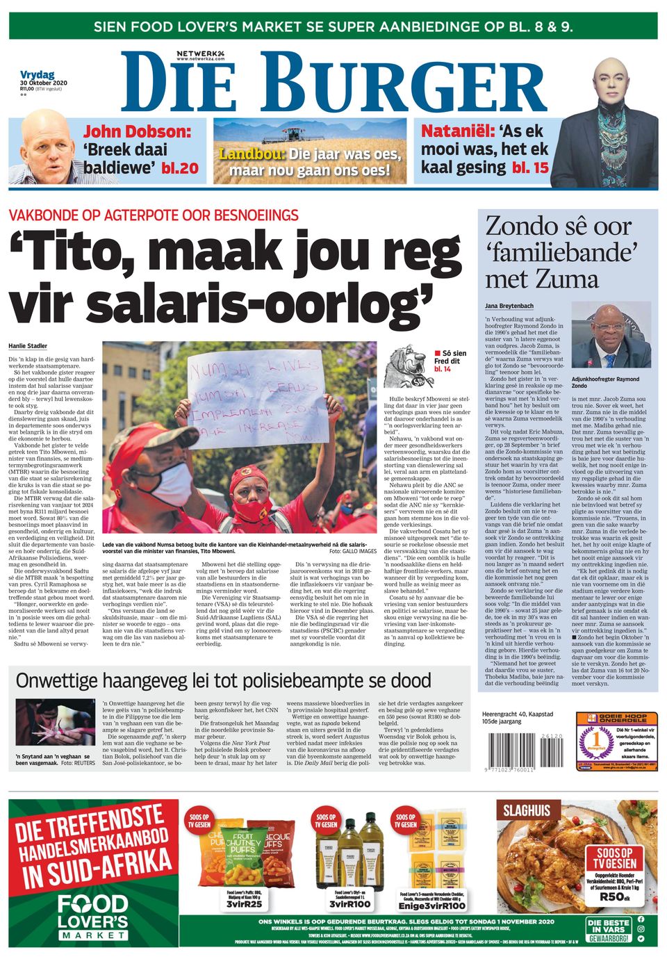 Get digital access to Die Burger Wes Kaap - October 30, 2020 issue ...