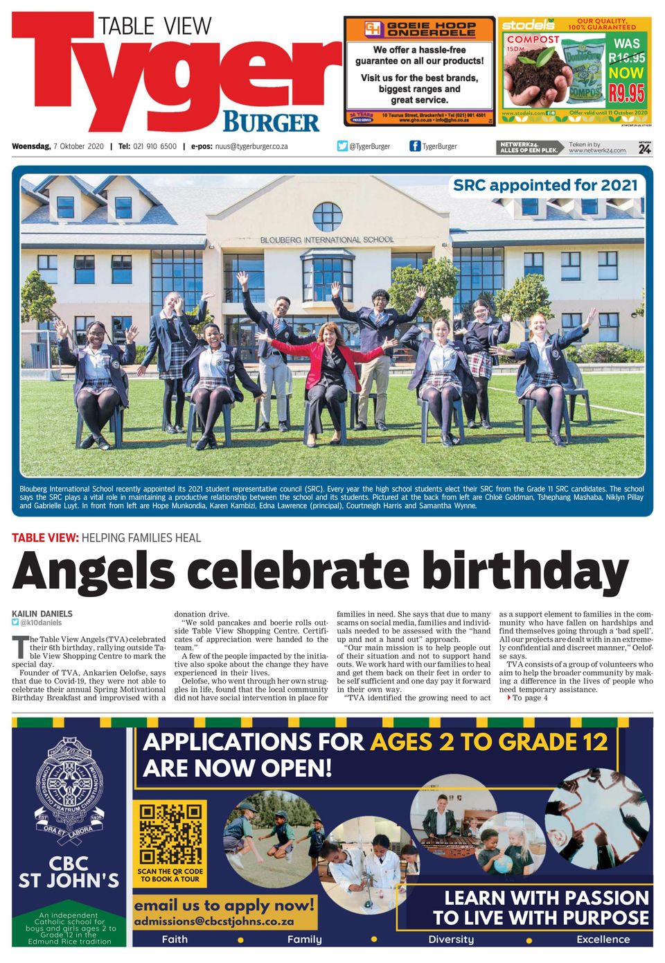 TygerBurger Table View-October 7, 2020 Newspaper