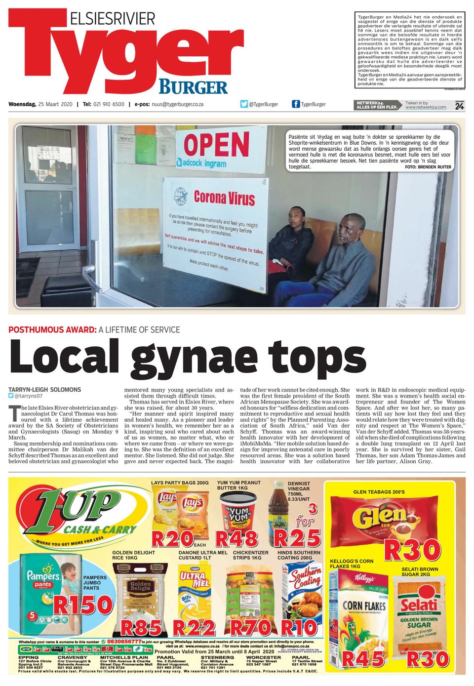 TygerBurger Elsiesrivier-March 25, 2020 Newspaper