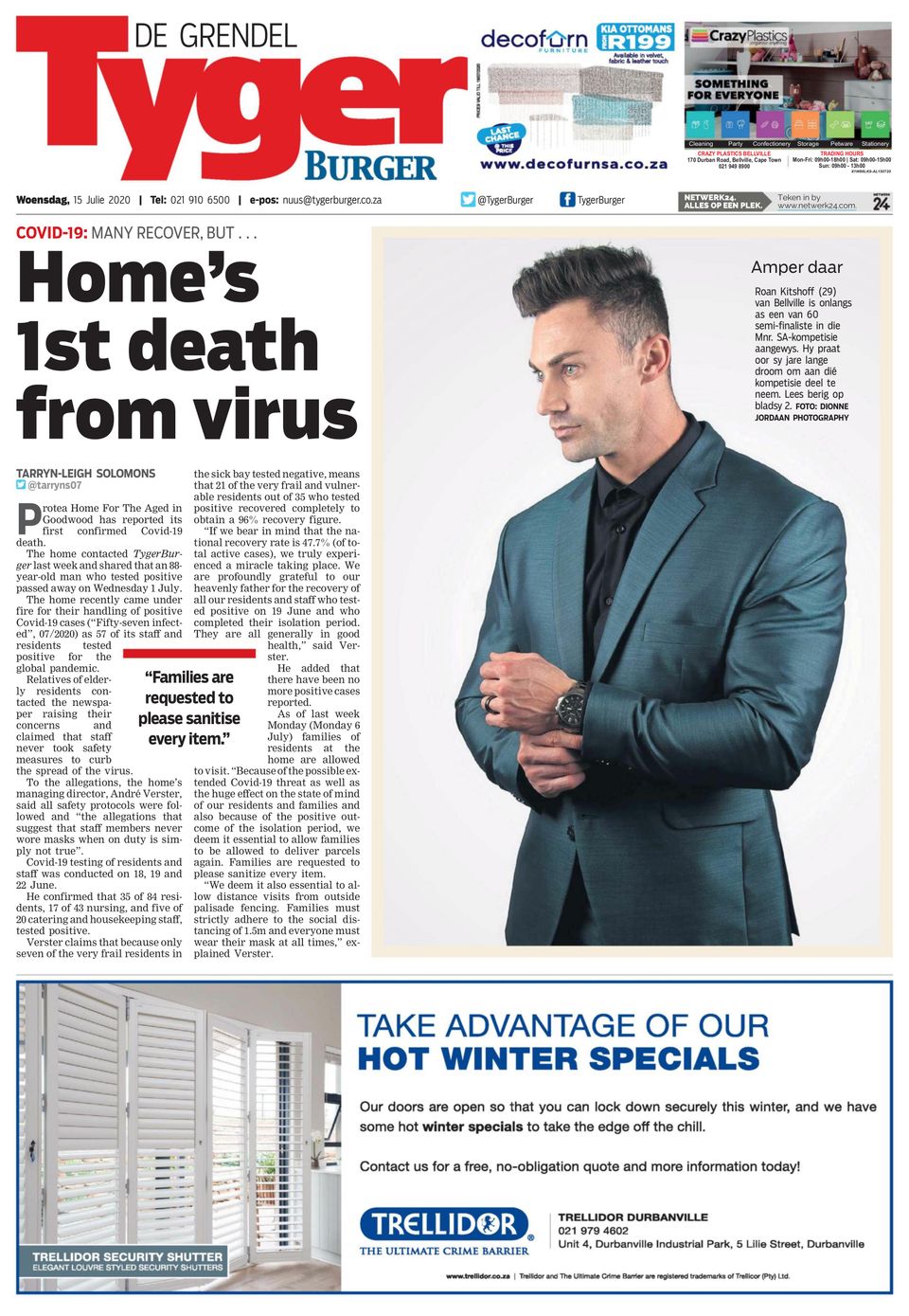 TygerBurger De Grendel-July 15, 2020 Newspaper