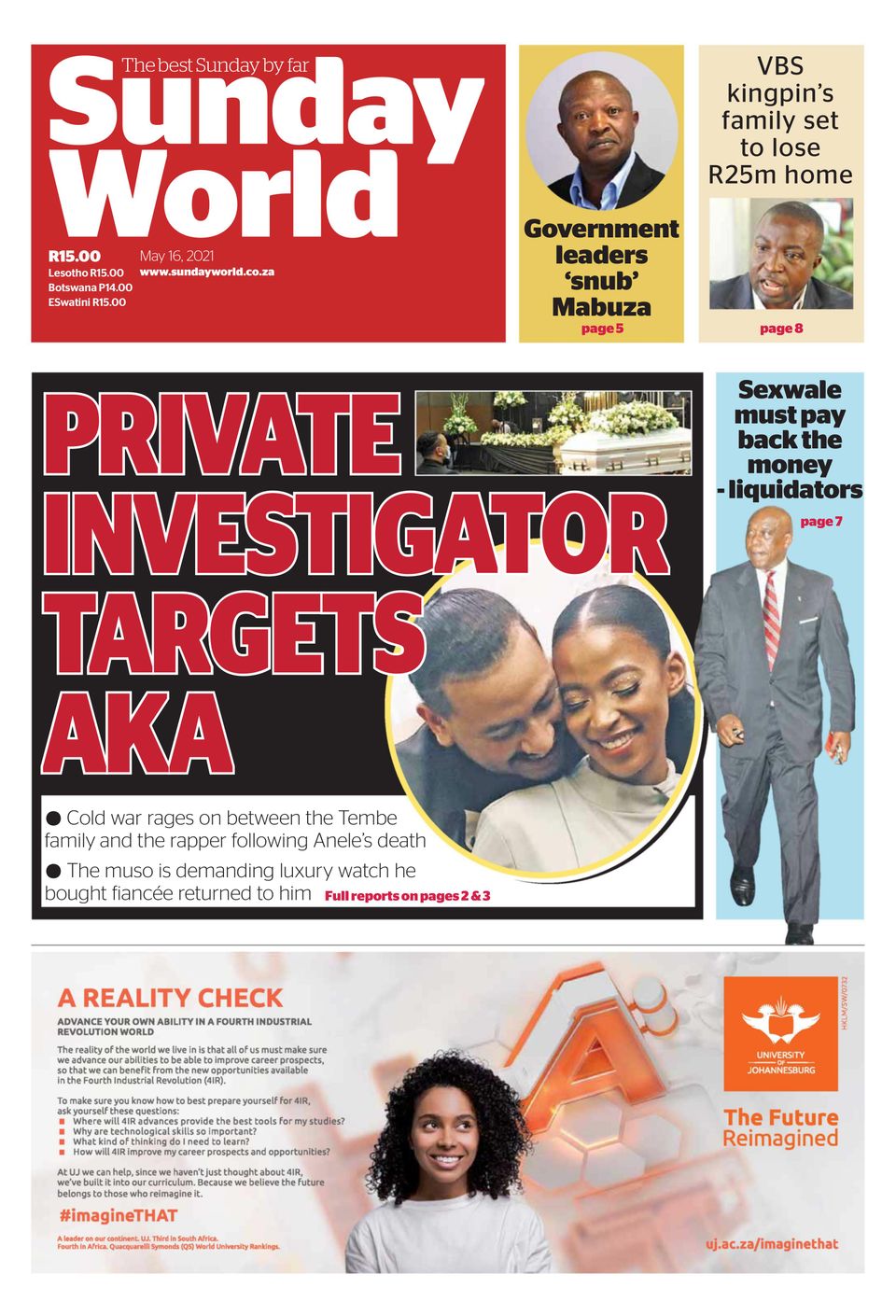 Sunday World-May 16, 2021 Newspaper - Get your Digital Subscription