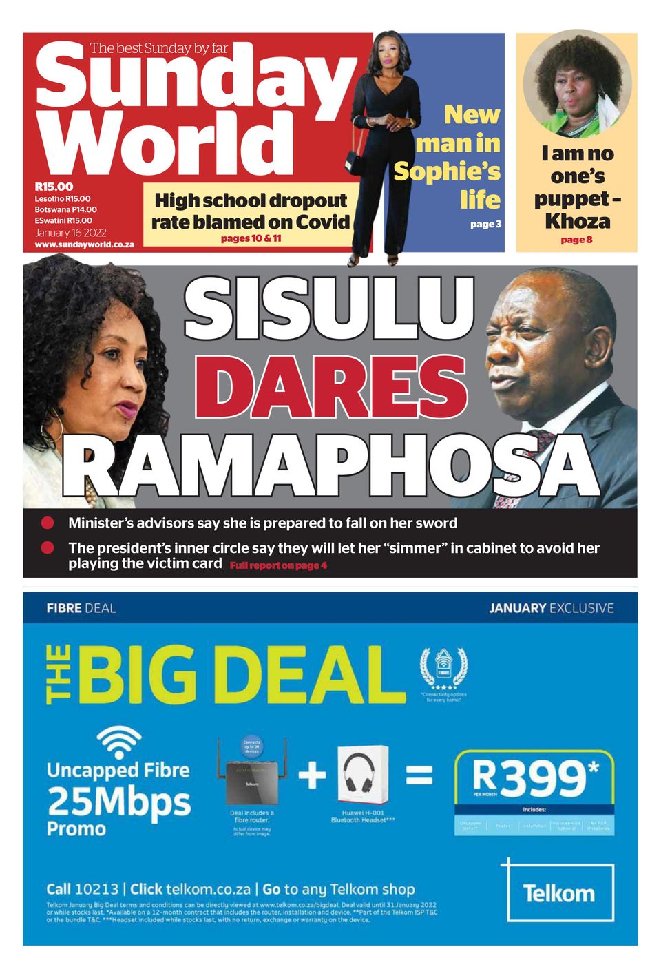 Sunday World-January 16, 2022 Newspaper - Get your Digital Subscription