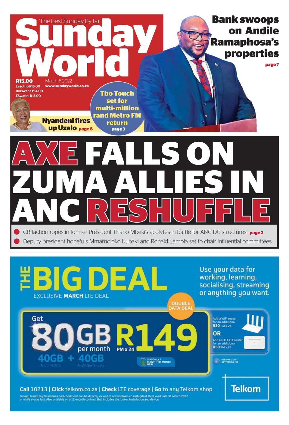 Sunday World-March 06, 2022 Newspaper - Get your Digital Subscription