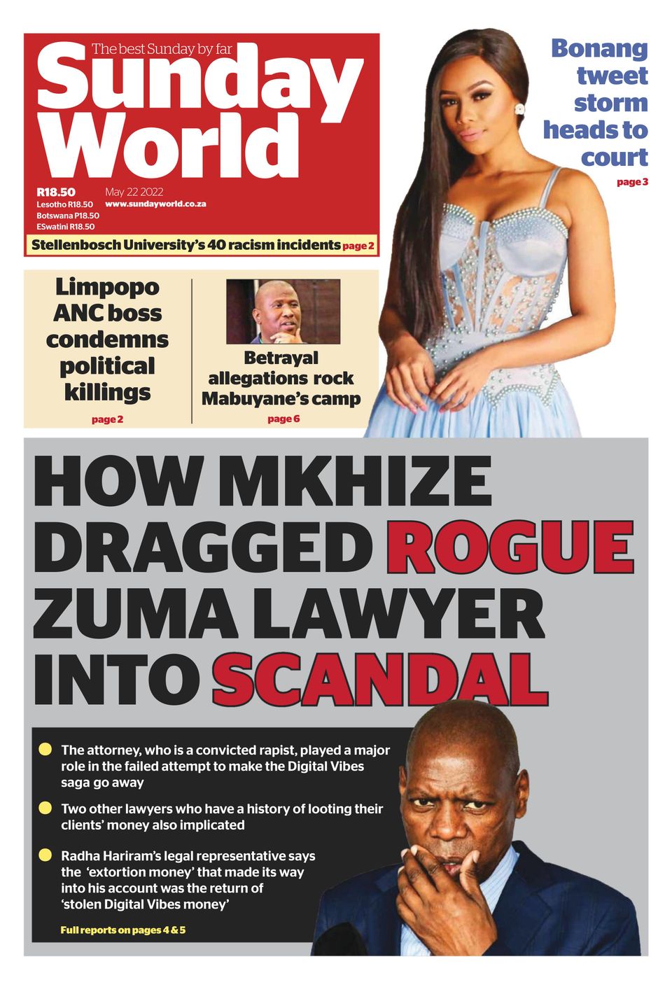 Sunday World-May 22, 2022 Newspaper - Get your Digital Subscription