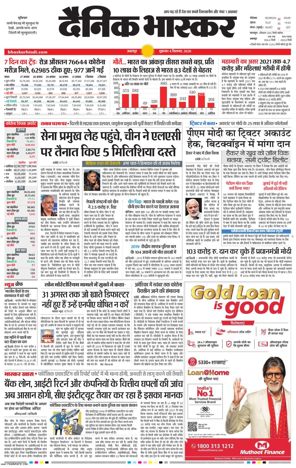 Get digital access to Dainik Bhaskar Mandla - September 04, 2020 issue ...