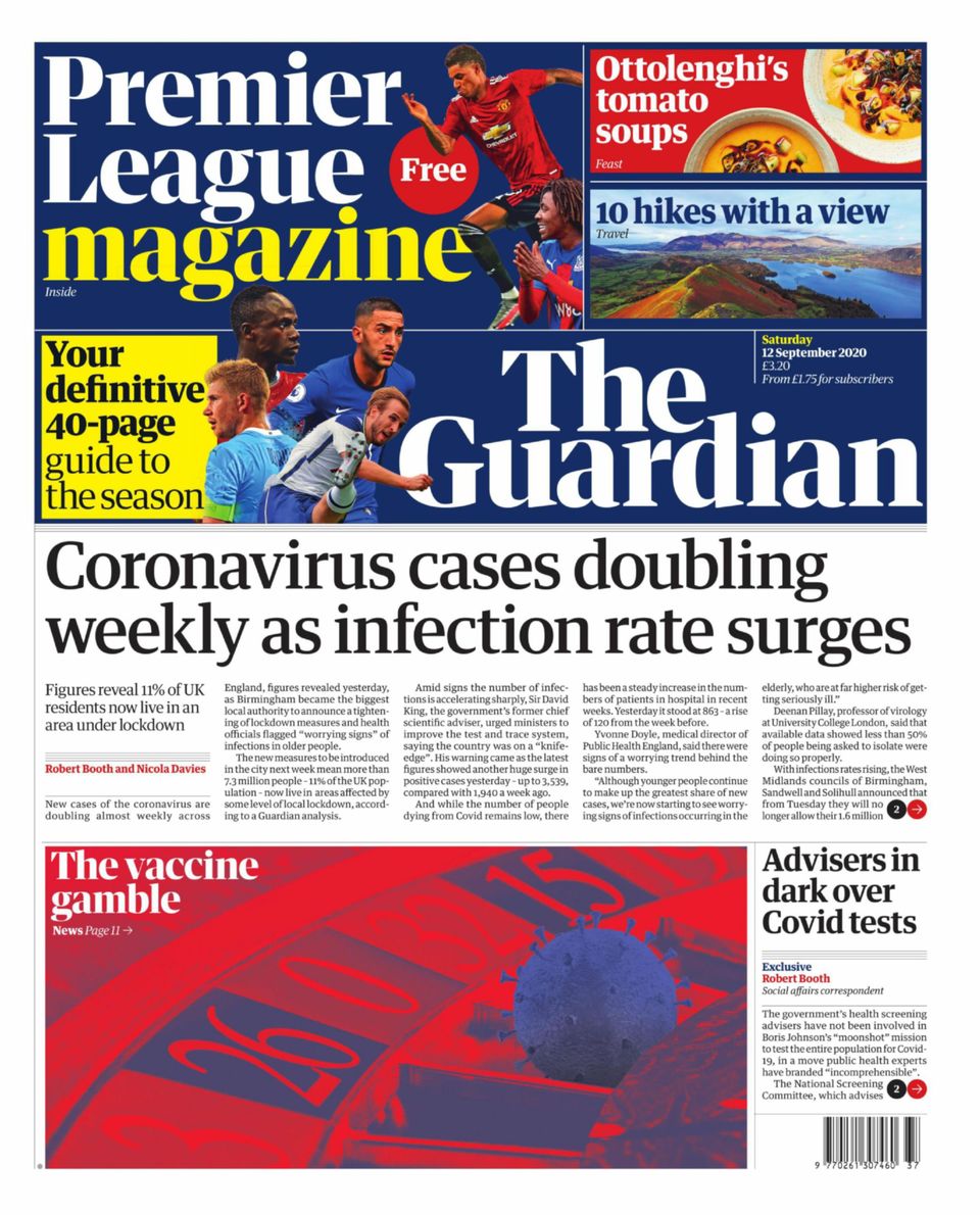 The Guardian-September 12, 2020 Newspaper - Get your Digital Subscription