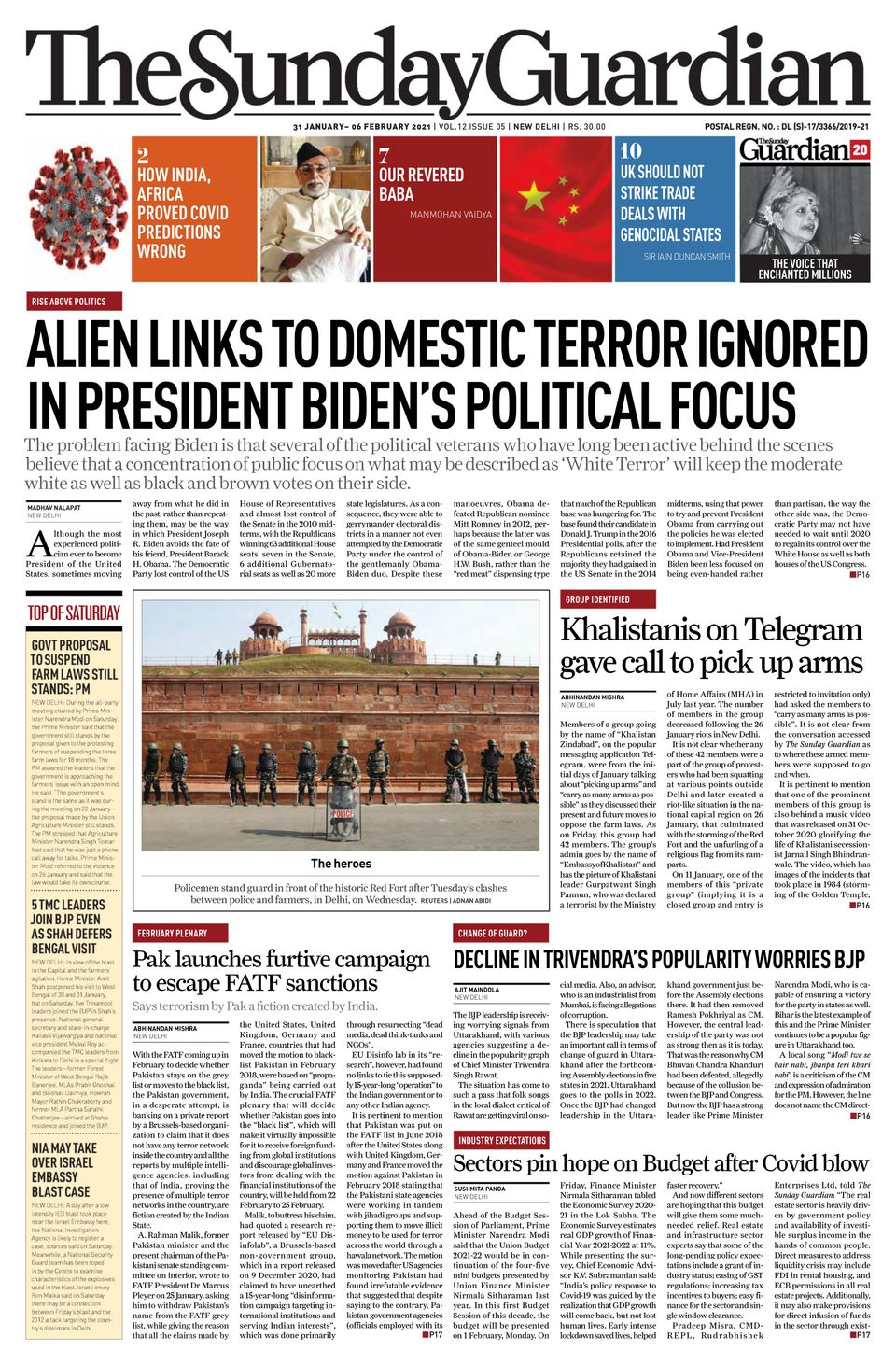The Sunday Guardian-January 31, 2021 Newspaper