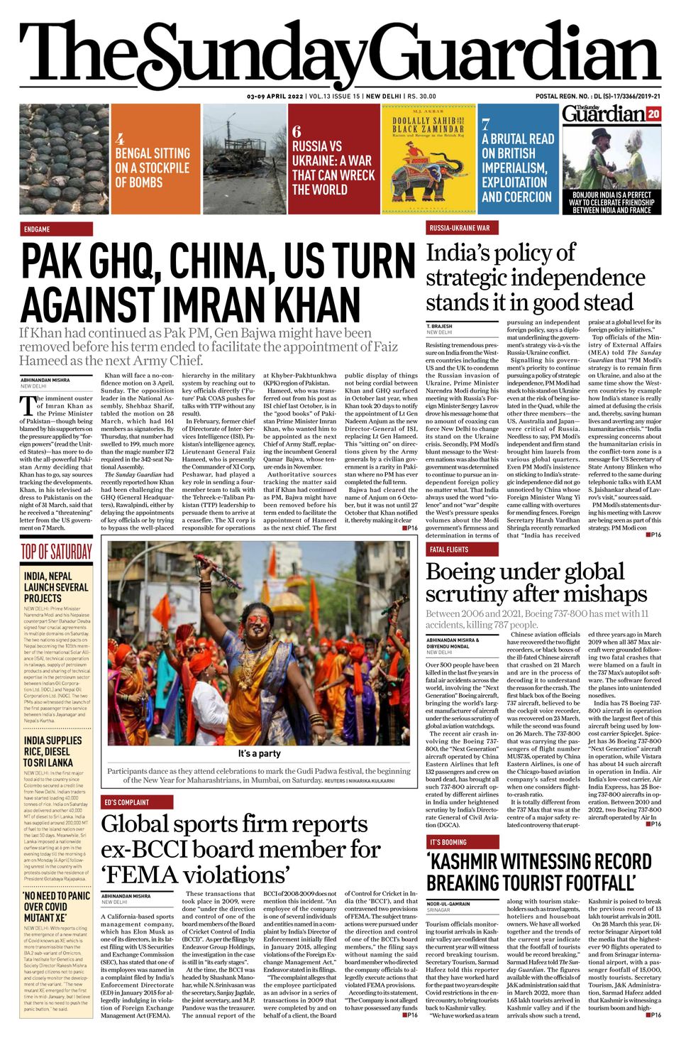 The Sunday Guardian-April 03, 2022 Newspaper - Get your Digital ...