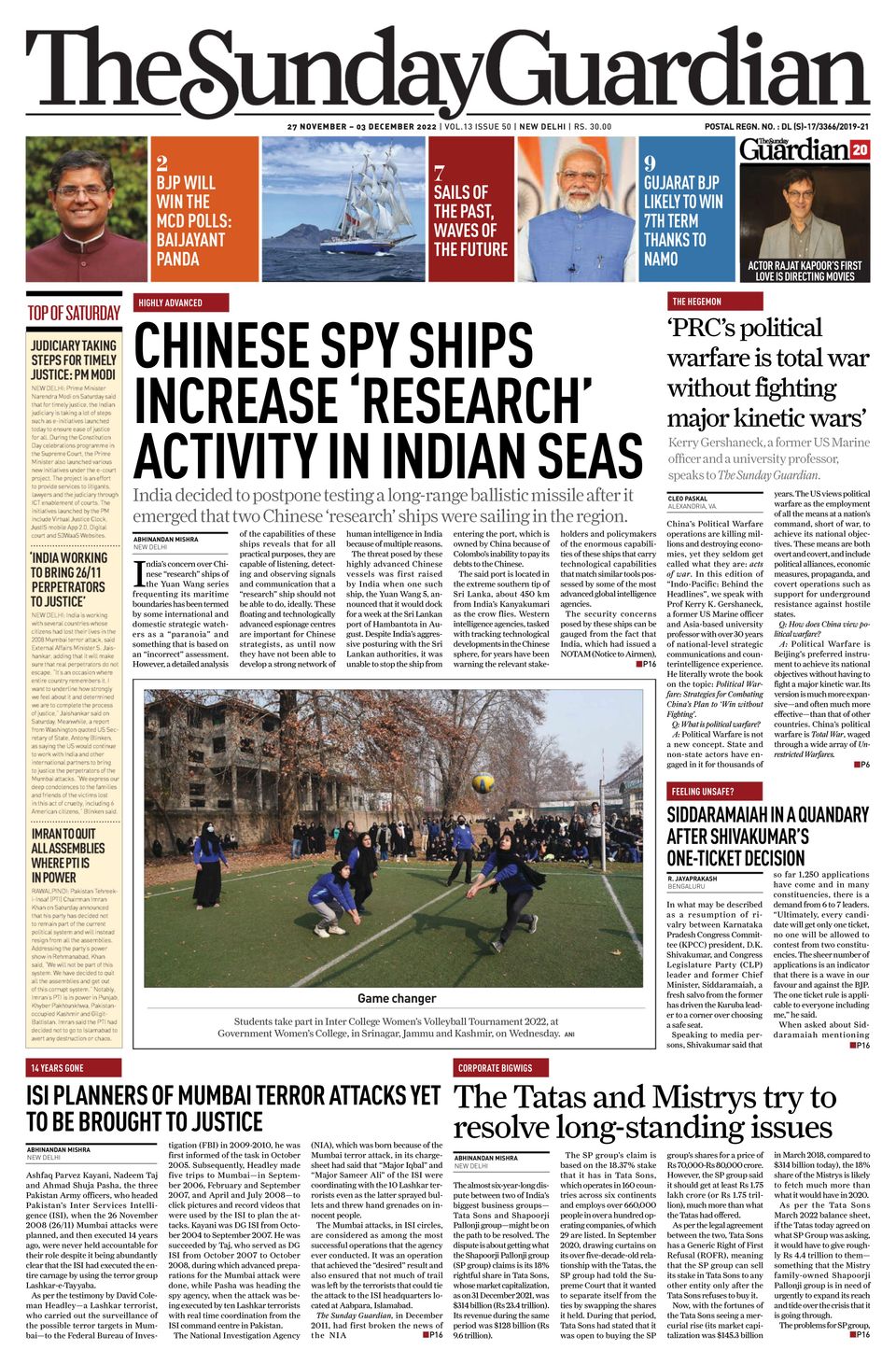 The Sunday Guardian-November 27, 2022 Newspaper