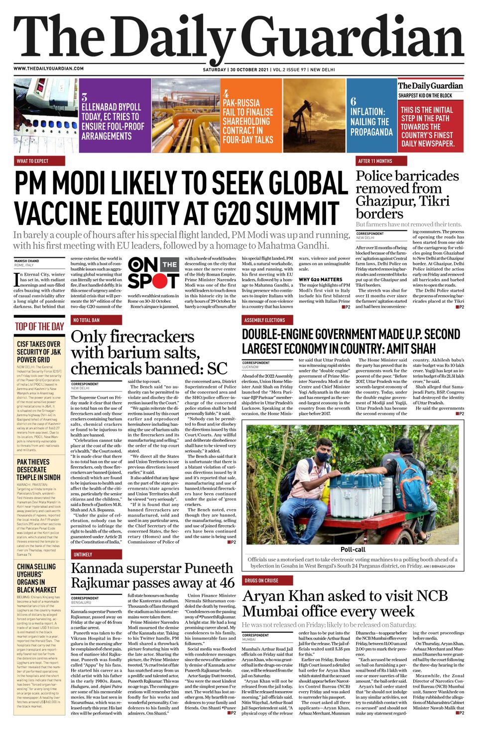 The Daily Guardian-October 30, 2021 Newspaper - Get your Digital ...