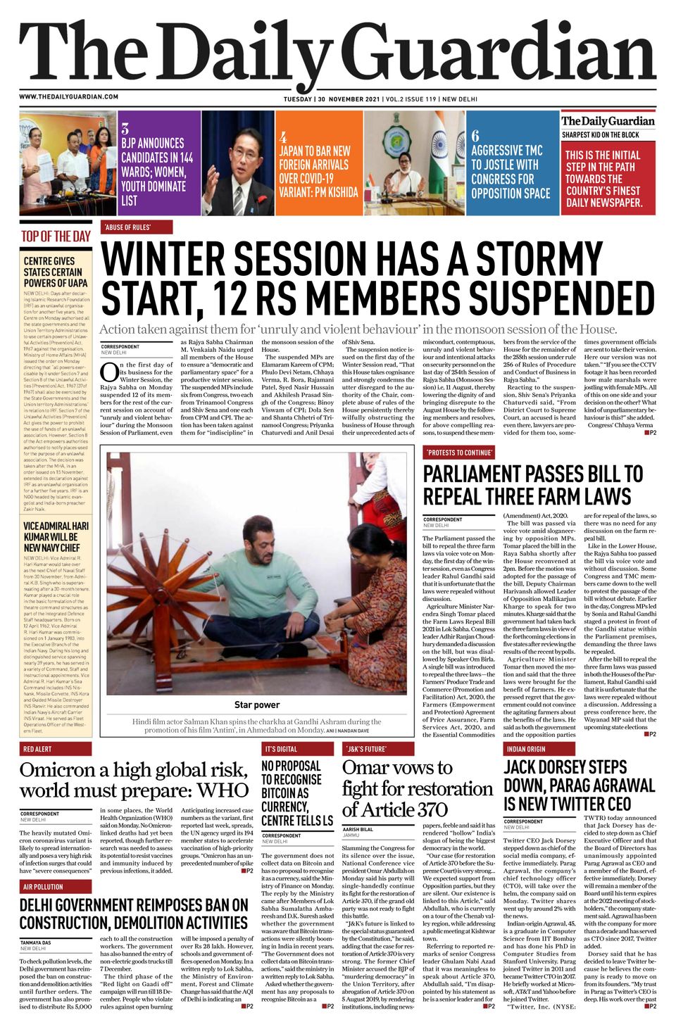 Get digital access to The Daily Guardian - November 30, 2021 issue ...