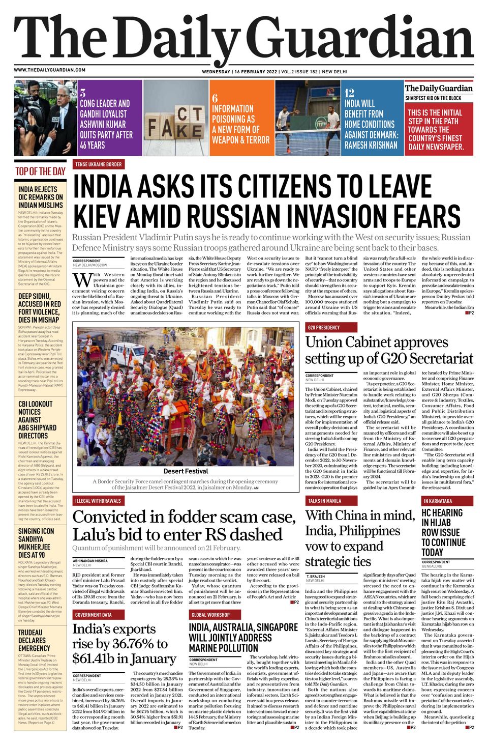 Get digital access to The Daily Guardian - February 16, 2022 issue ...