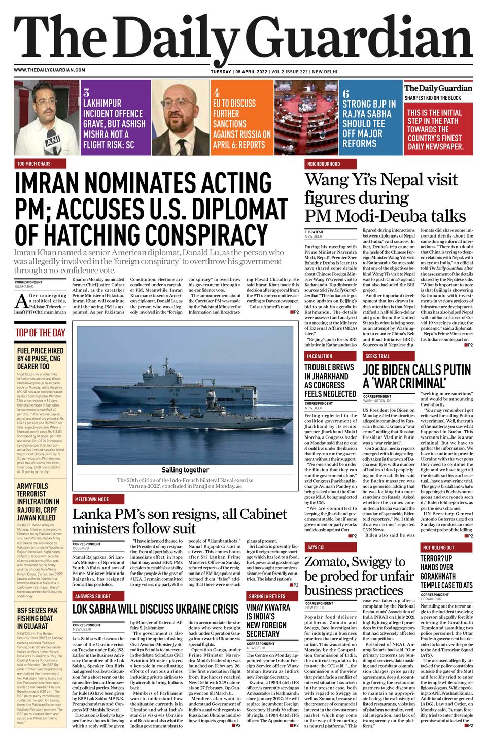 Get digital access to The Daily Guardian - April 05, 2022 issue ...