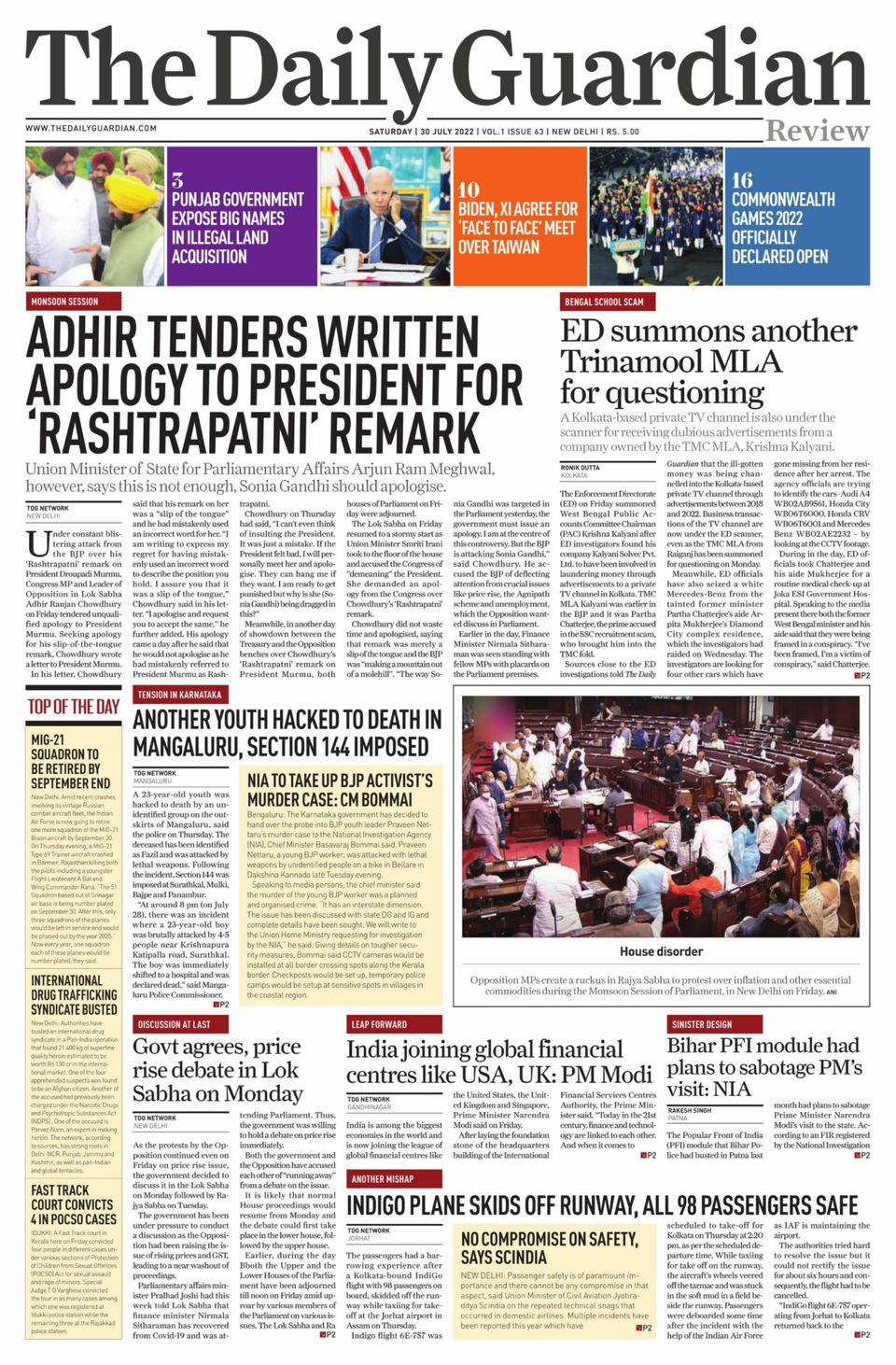 Get digital access to The Daily Guardian - July 30, 2022 issue ...
