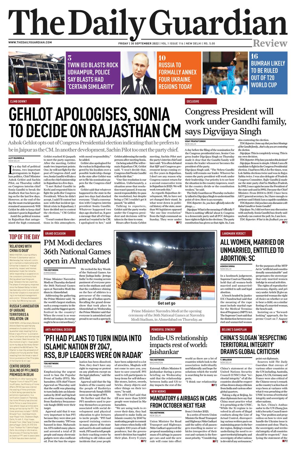 Get digital access to The Daily Guardian - September 30, 2022 issue ...