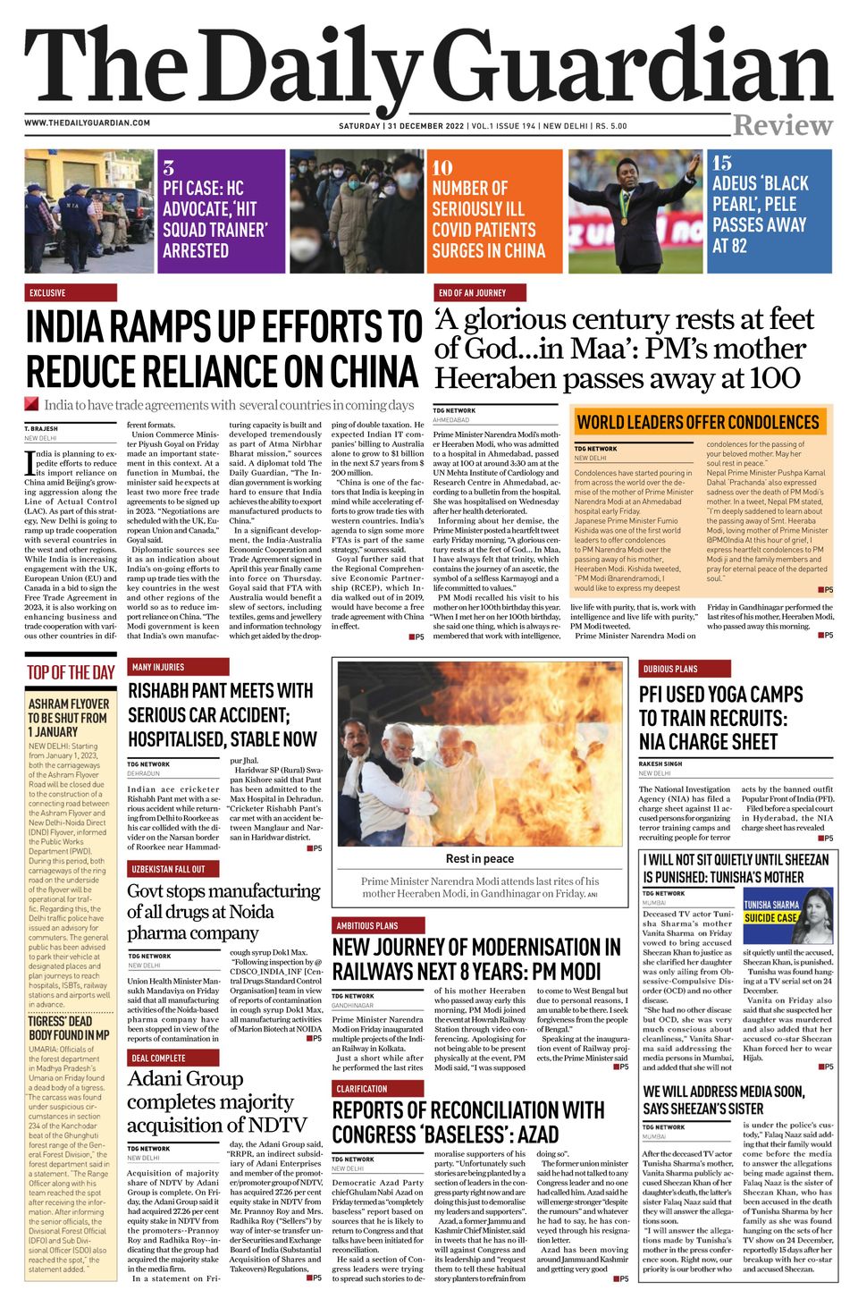 Get digital access to The Daily Guardian - December 31, 2022 issue ...