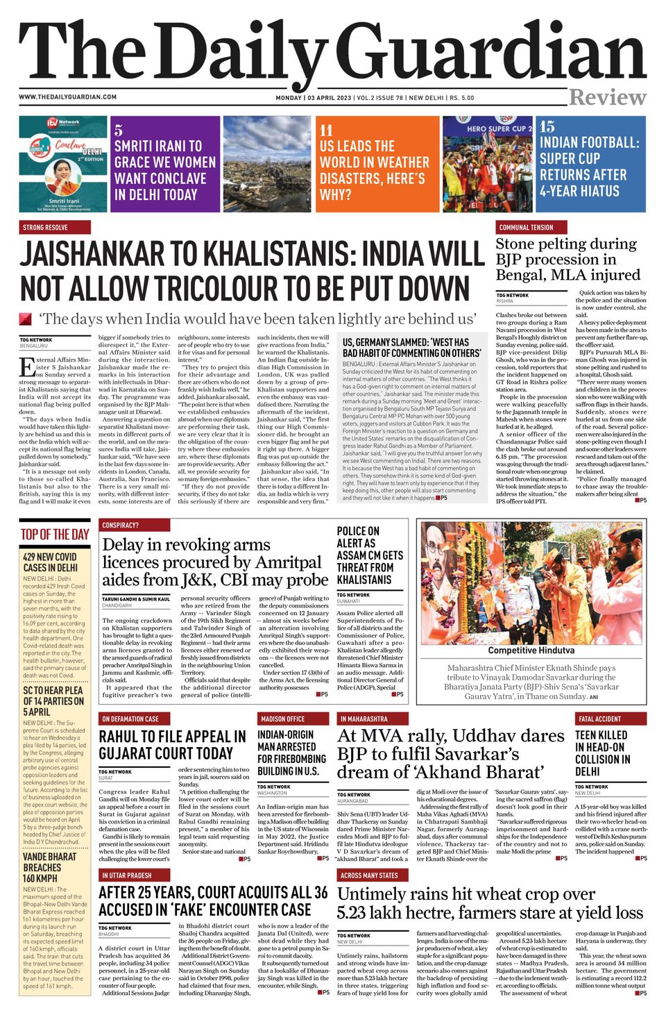 Get digital access to The Daily Guardian - April 03, 2023 issue ...