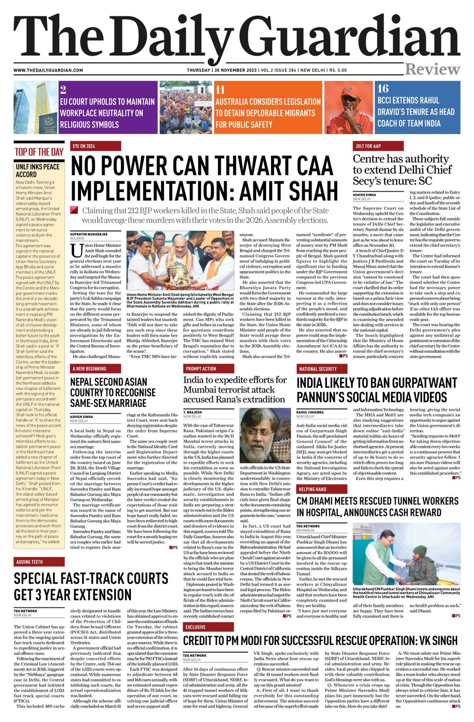 Get digital access to The Daily Guardian - November 30, 2023 issue ...