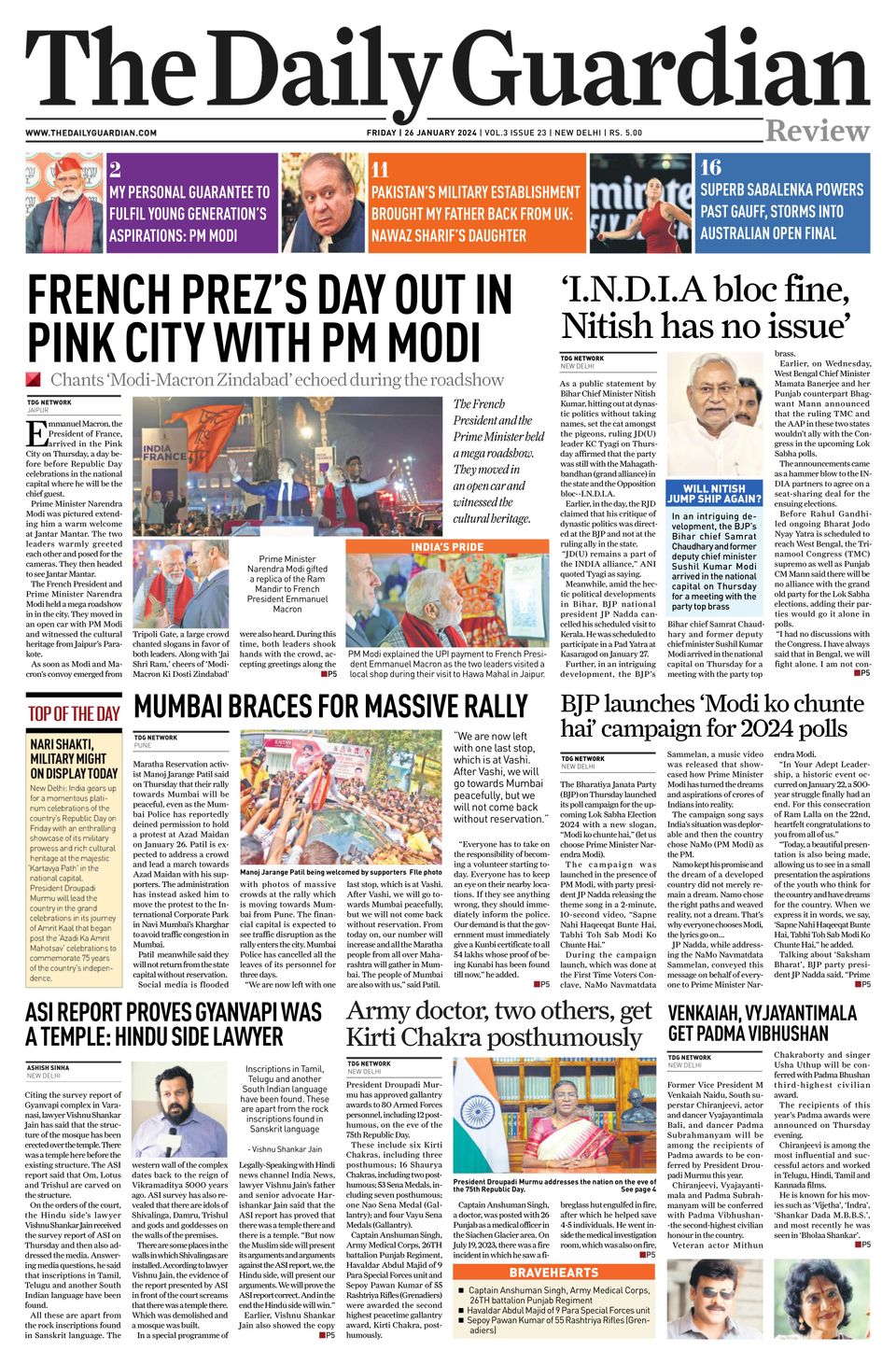 The Daily Guardian-January 26, 2024 Newspaper - Get your Digital ...