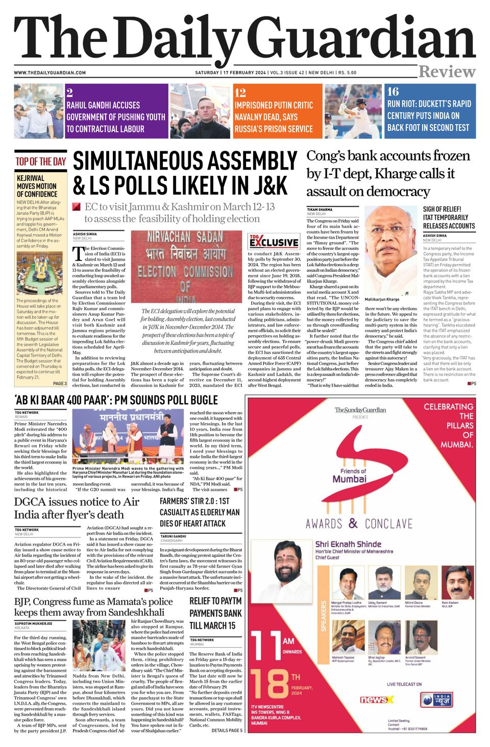 Get digital access to The Daily Guardian - February 17, 2024 issue ...