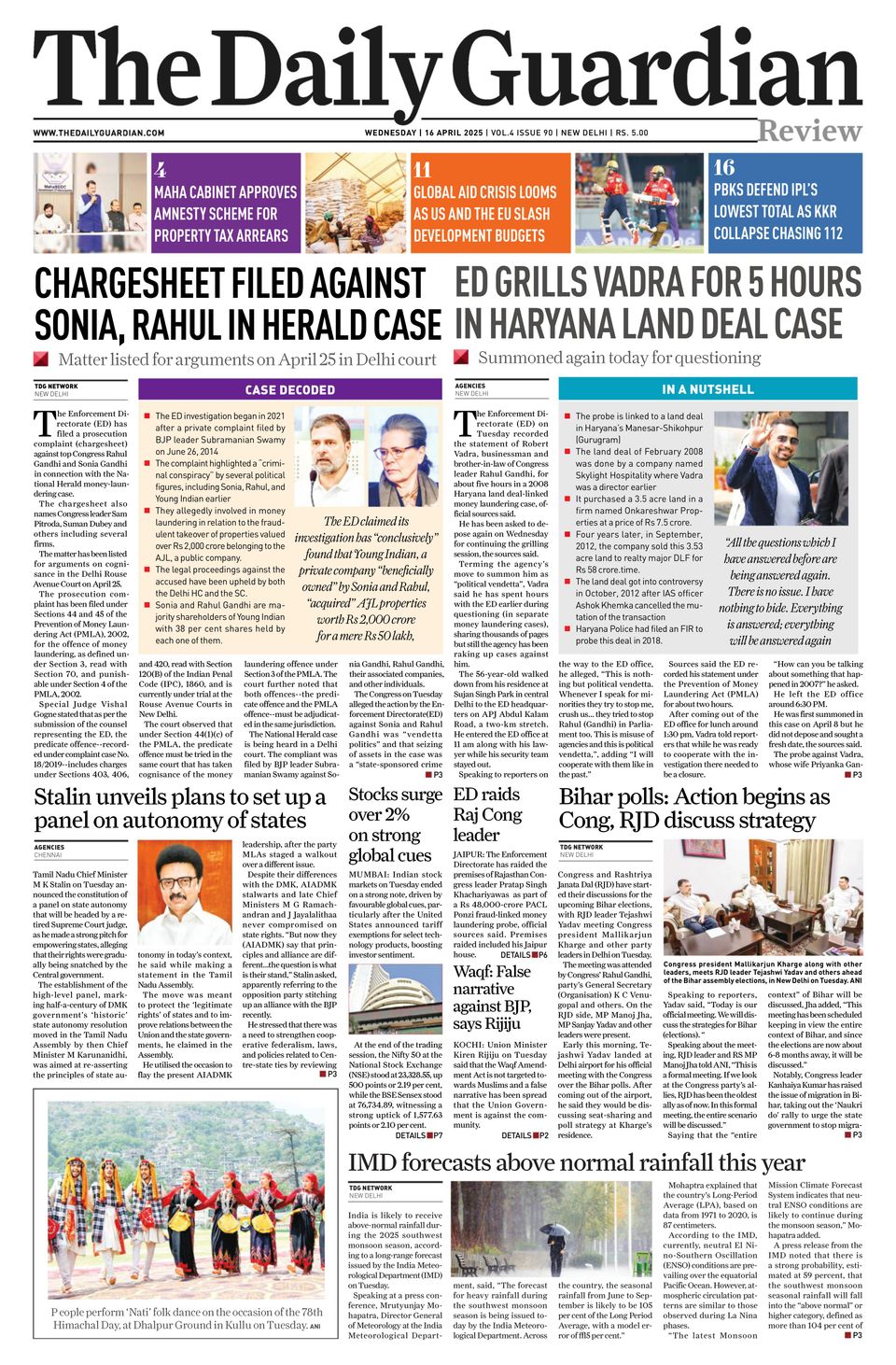 Get digital access to The Daily Guardian - April 16, 2025 issue ...