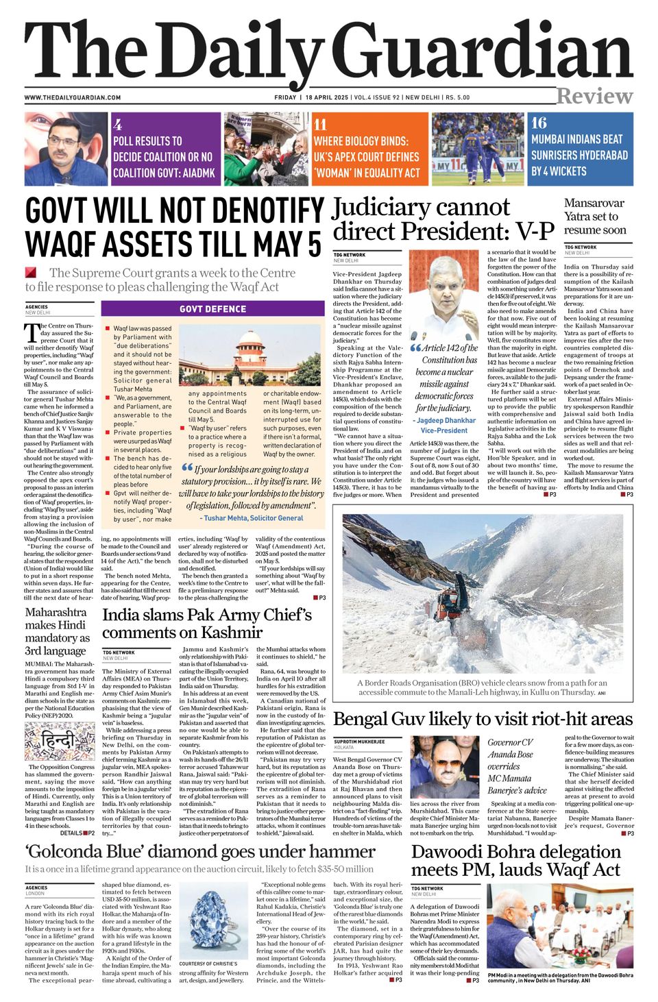 Get digital access to The Daily Guardian - April 18, 2025 issue ...
